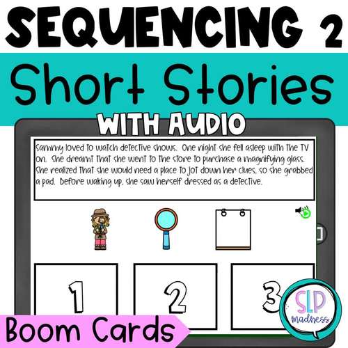 Sequencing for Story Retelling Boom Cards l Speech Therapy Language Stories