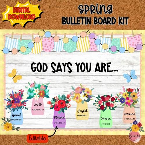 Religious Spring Bulletin Board Idea March Bulletin Board March Door Decor