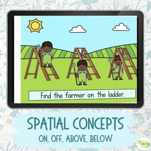 Farm Spatial Concepts Boom Cards™ | On Off Above Below | TpT