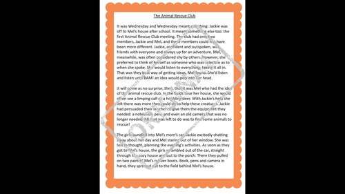 Describing Characters Activity With Task Cards by Ellie's Tales For ...