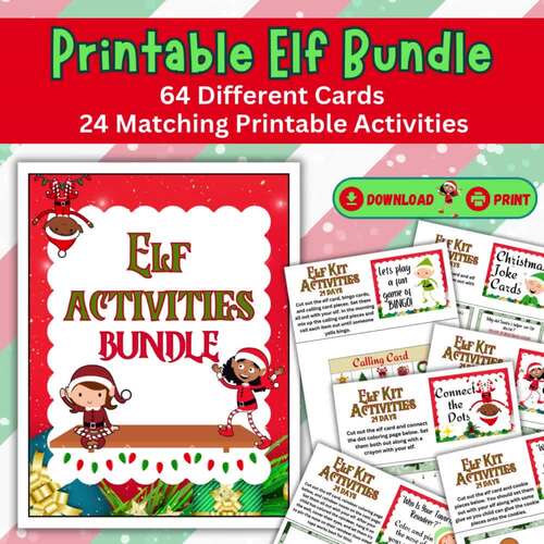 Printable Elf Activity Kit | Christmas Elf Games | Elf on the Shelf ...