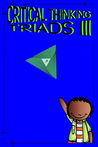 CRITICAL THINKING with Word Relationships TRIADS III Task Cards ...