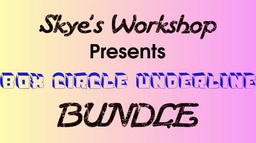 Box Circle Underline BUNDLE by Skye's Workshop | TPT