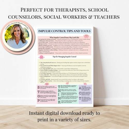 Impulse Control Poster, Calming Techniques, Calming Corner, Feelings ...