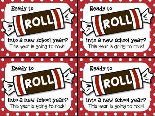 Beginning of Year Gift Tag Tootsie Roll- Ready to roll into a new ...