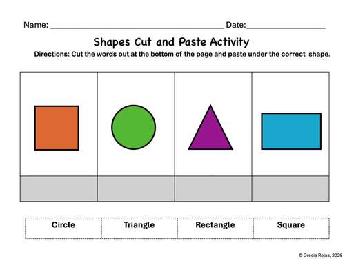 Kindergarten 2D Shapes: Tracing, Sorting, & Attributes Pack | TPT