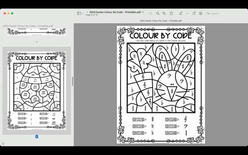 Easter Colour By Code | Printables by musicpluscoffee | TPT