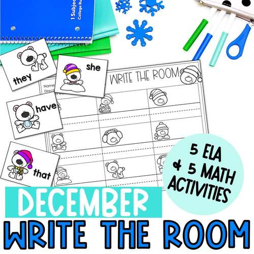 Kindergarten December Activity Bundle by The Kinderhearted Classroom