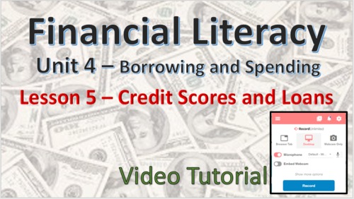 Financial Literacy Unit 4 – Borrowing and Spending – Les 5 Credit ...