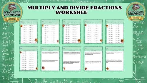 MULTIPLYING & DIVIDING FRACTIONS - 5th 6th Grade Middle School Math ...