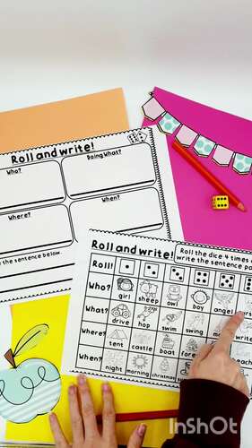 Sentence Writing Activity Sentence Structure Roll & Write a Sentence ...