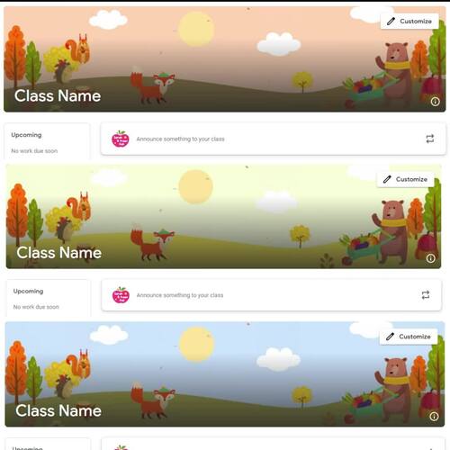 3 ANIMATED Google Classroom Header Banners - Fall Theme by Sarah Angga ...