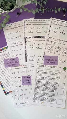 Addition and Subtraction within 100, 2 digit addition and subtraction ...