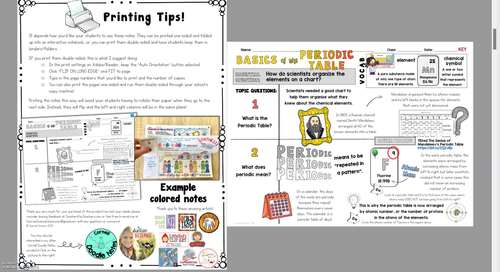Periodic Table Doodle Notes | Metals Nonmetals | Groups Periods ...