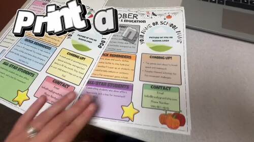 Editable PE Monthly Newsletter Templates (Canva) | K–5 | September–June