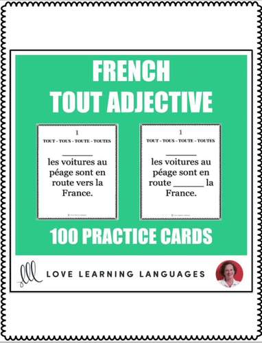 French Adjective TOUT - Challenge Task Cards Activity | TPT