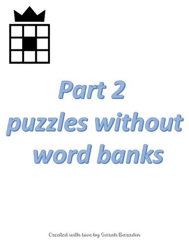 Antarctic Animals in the Winter Crossword With Word Banks arctic and ...