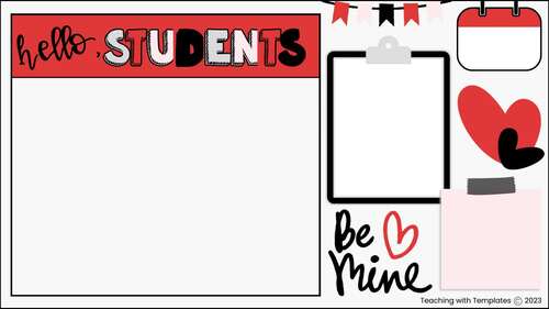 February Daily Agenda-Google Slides-Valentine's Day-Morning Meeting