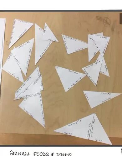 Spanish Triangle Jigsaw Vocabulary Puzzles by FranCLAIS All Day | TPT