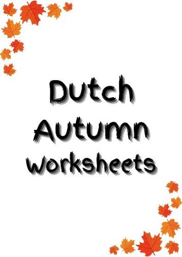 Dutch Autumn Worksheets Activity by Worksheet Whisperer | TPT