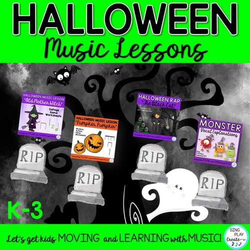 Halloween Music Lessons: K-2 Sing, Play, Move Actitivities by Sing Play ...