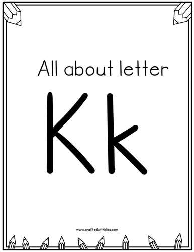 All about letter Kk Letter Of The Week Alphabet Worksheet Phonics Literacy