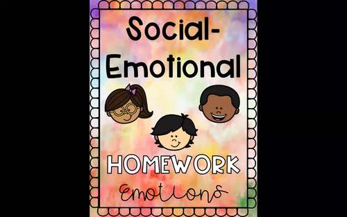 Social Emotional Learning Homework, Emotions, Feelings | August SEL ...