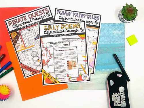 Reluctant Readers Lexile Leveled Fiction Reading Passages Bundle by ...