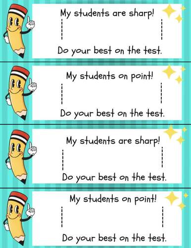 Testing Treat Sharp Students Pencil Gift by RobinBirdCreations | TPT