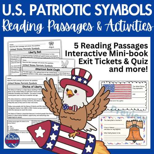 U.S. Symbols Patriotic Symbols Social Studies Reading Civics America's ...