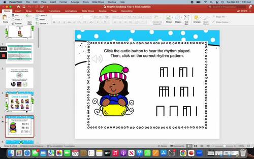 Winter Music Sledding Rhythm Listening Game for Tika-ti by Erin's Music ...