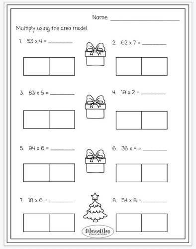 Elementary Math (3rd & 4th grade) - Holiday (Christmas) Fun Activity ...