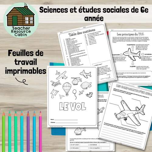 Grade 6 FRENCH Ontario Science and Social Studies Workbooks | TPT