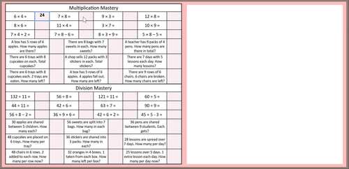 Mystery Digital Pixel Art NO PREP-Flower Bunny Multiplication ...