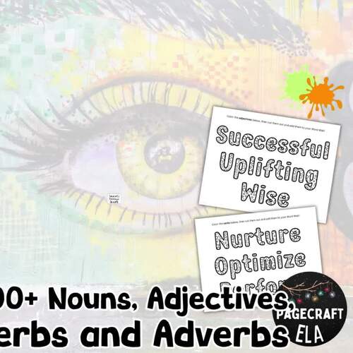 Dotty Splash Positive Word Wall | Color & Decorate | 100+ Words ...