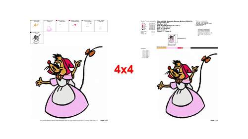 Cinderella Mice Suzy Perla Pink Dress Jaq Pencil Gus Flowers Character ...
