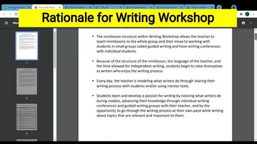 Writing Workshop Kick-off for Grades 3-4 by Kasey Kiehl | TPT