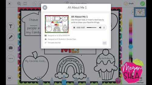 All About Me Digital SeeSaw Activities for Distance Learning by Megan Shea