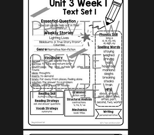 Florida Reading Wonders Weekly Newsletter Unit 3 | Second Grade ...
