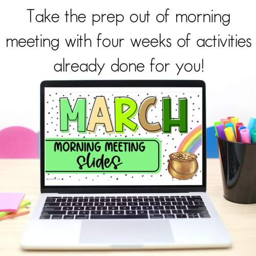 March Morning Meeting Slides by Katy Hoffman | TPT