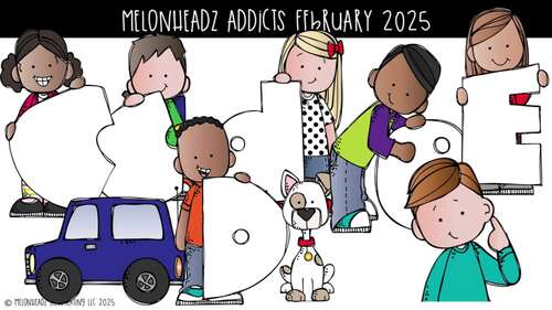 Melonheadz Addicts February 2025 clip art, Alphabet Mini by Melonheadz ...
