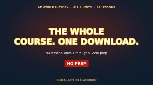 AP World Complete Curriculum | Units 1-9 + 2027 Review Book | Grades 9-12