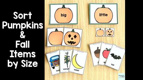 Big & Little Pumpkin Sorting by Size Activities for Five Little Pumpkins