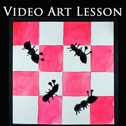 PICNIC ANTS Video Art Lesson | SUMMER Drawing & Watercolor Painting ...