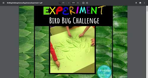 Bird Bug Challenge Camouflage Science Experiment by LaFountaine of ...