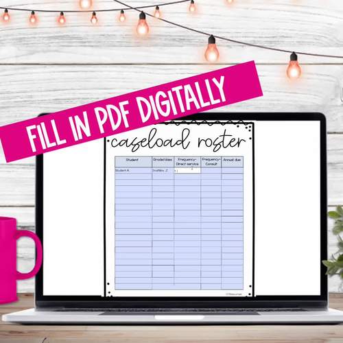 Caseload Management forms SPED IEP Organization (OT/PT/Speech) by ...