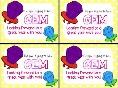 Ring Pop Beginning of Year Gift Tag (This year is going to be a gem!)