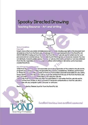 Halloween Directed Drawing Pack | 60 Spooky Drawing Projects by From ...