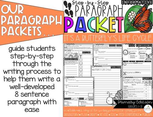 Butterfly Life Cycle | Step by Step Paragraph Packet | Informational ...