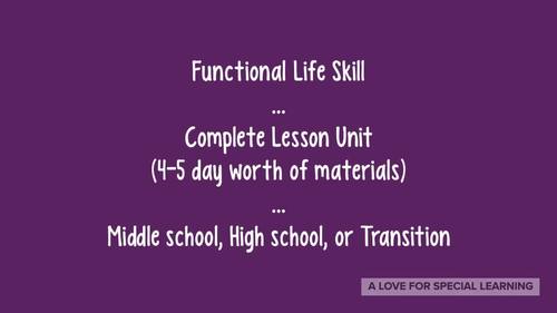 Where to Store Food (Putting Away) Lesson Functional Life Skills Special Ed